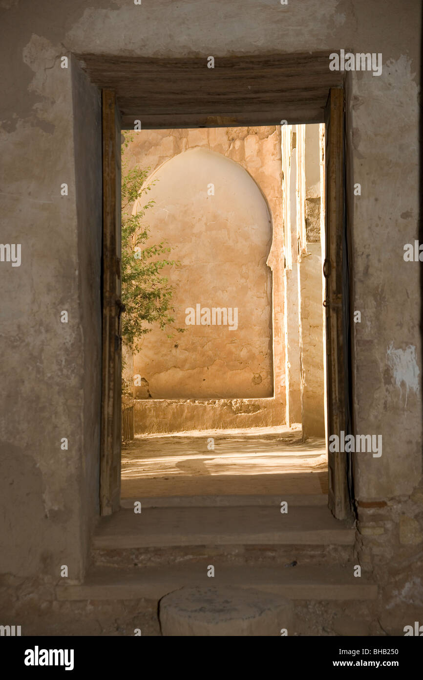 Courtyard in the Ksar Aber in Rissani in central Morocco Stock Photo ...