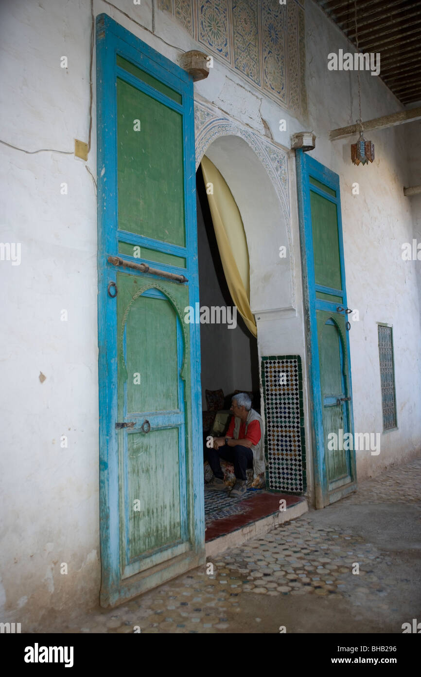 Courtyard in the Ksar Aber in Rissani in central Morocco Stock Photo ...