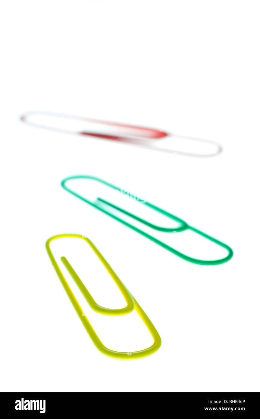 Paper clip on white background Stock Photo - Alamy