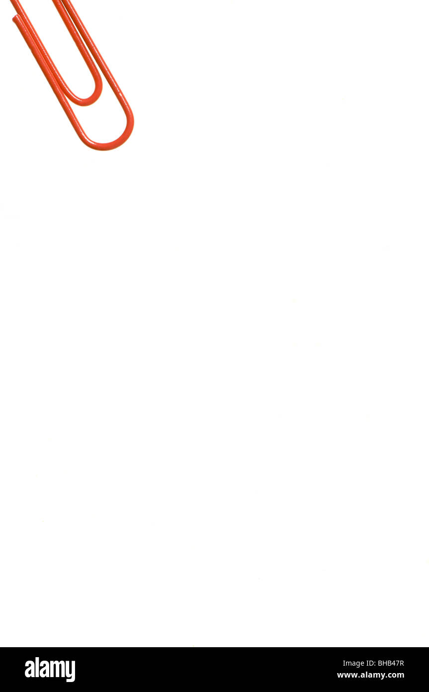 Paper clip on white background Stock Photo - Alamy