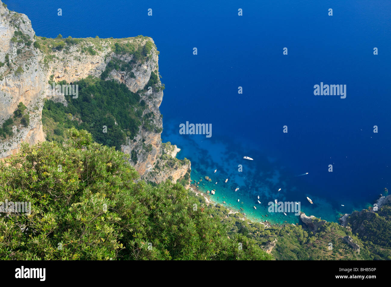 View from Monte Solaro into Cala Ventorso Capri, Italy Stock Photo - Alamy