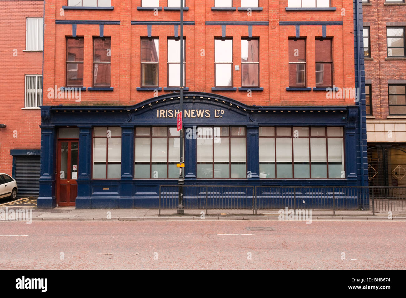 Outside of the Irish News building, Belfast Stock Photo - Alamy