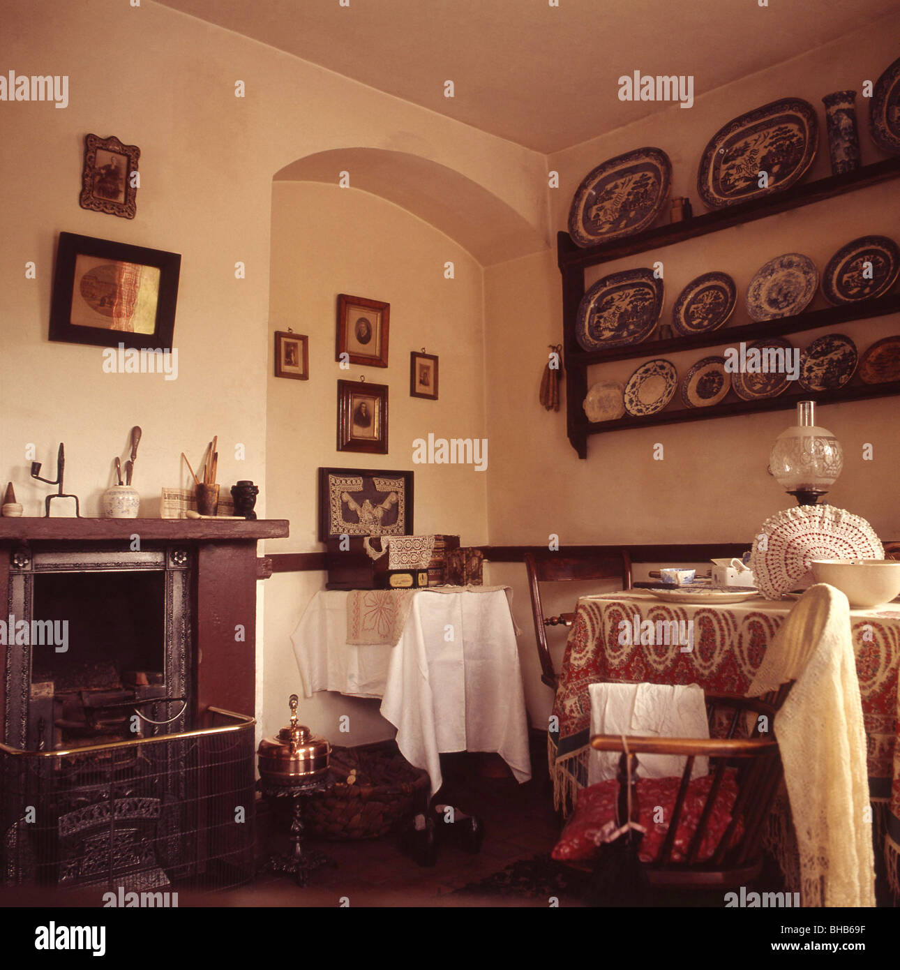 Coalbrookdale Iron works. Interior of a home circa 1820 Stock Photo - Alamy