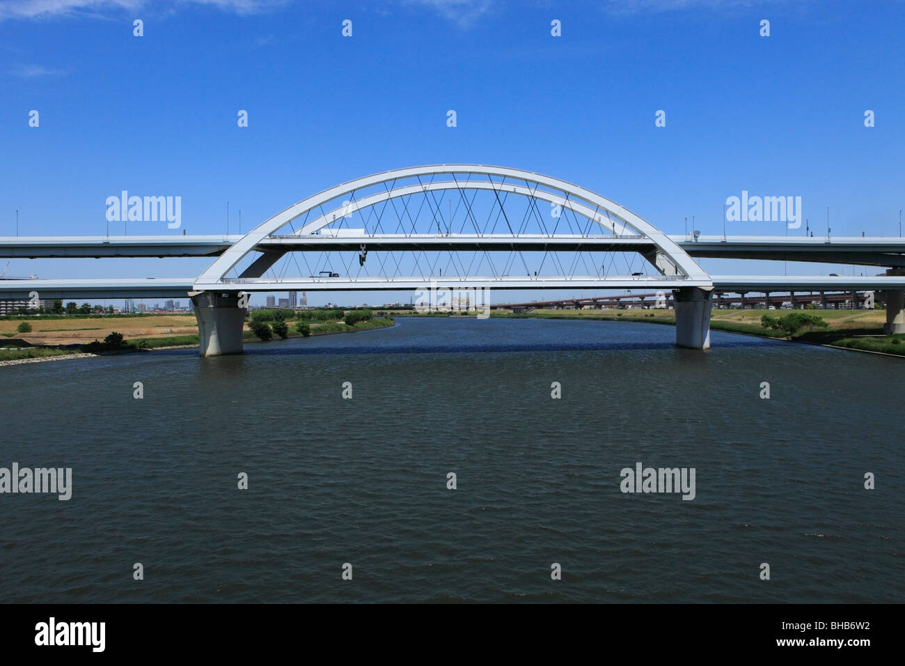 Bridge over arakawa river hi-res stock photography and images - Alamy