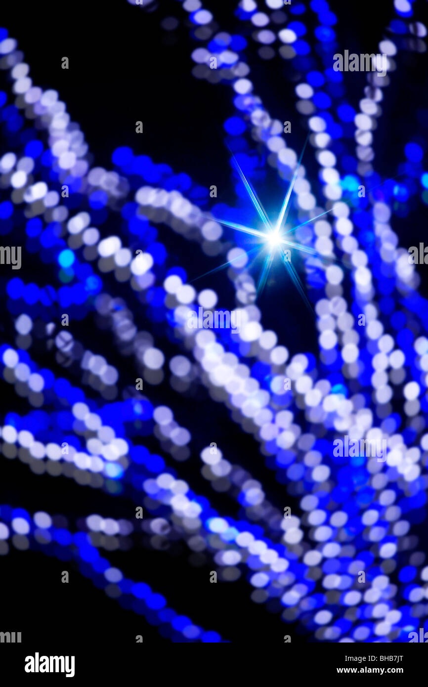 Light beam and spots of light Stock Photo - Alamy