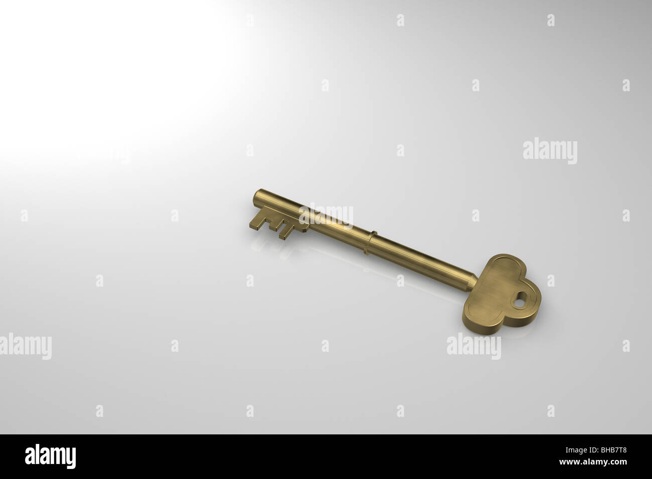 Key on white background Stock Photo - Alamy
