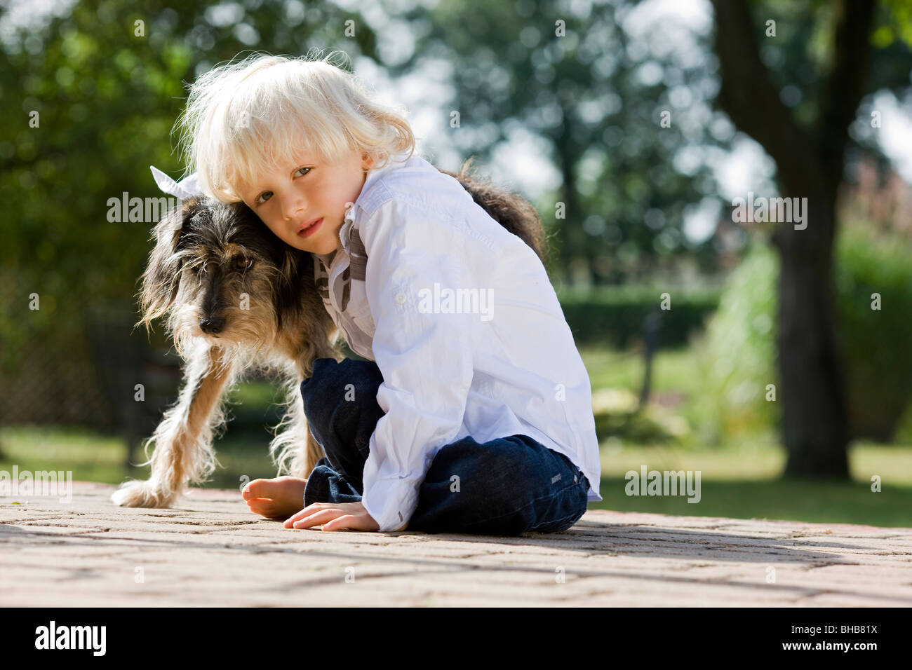 boy with his dog Stock Photo - Alamy
