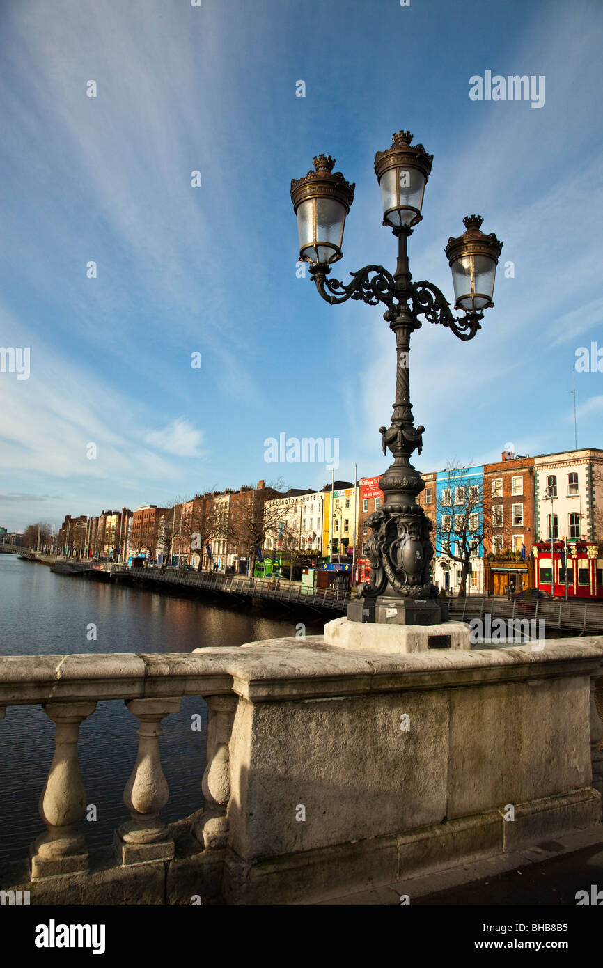 View from O'Connell bridge. Dublin, Ireland Stock Photo - Alamy