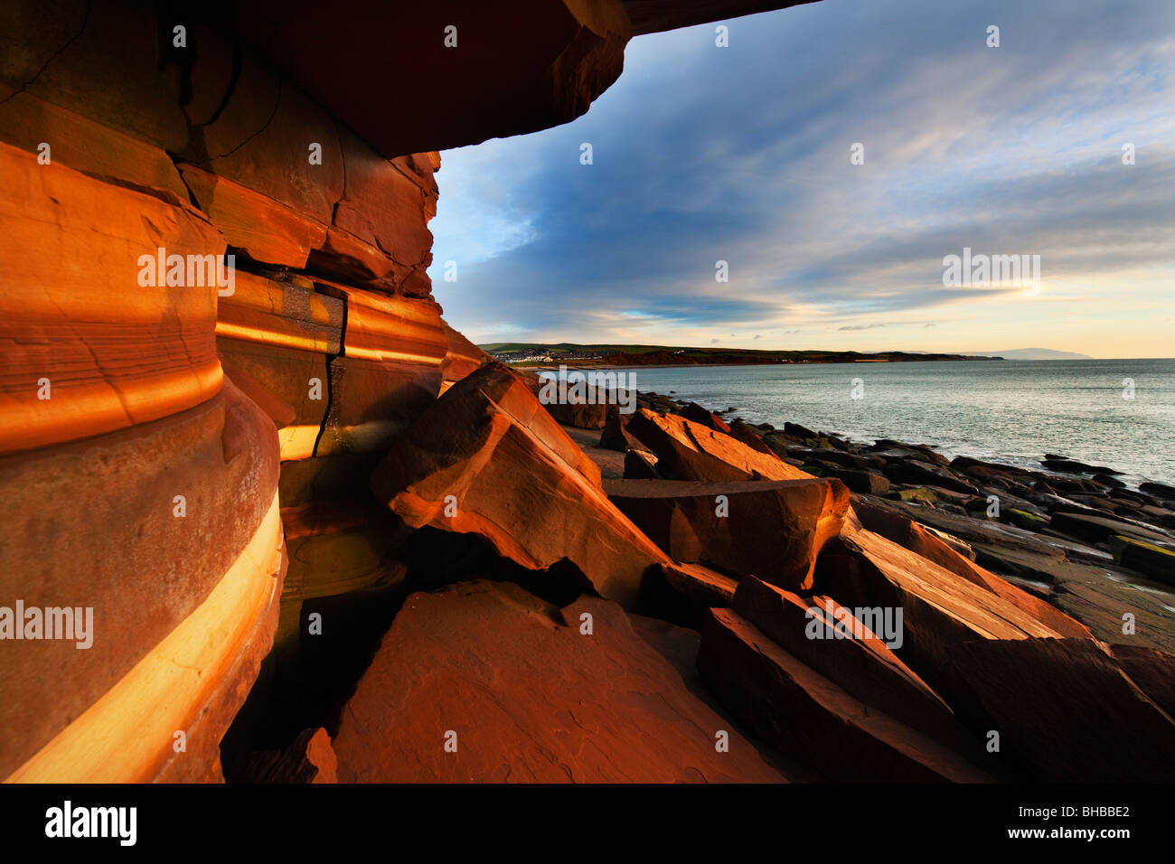 Sandstone cliffs at St Bees Head, Cumbria Stock Photo - Alamy