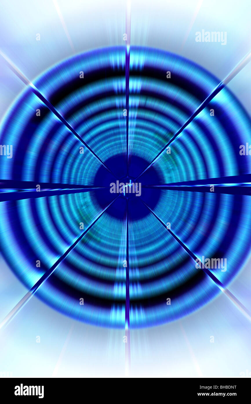 Concentric blue patterns (digitally generated Stock Photo - Alamy