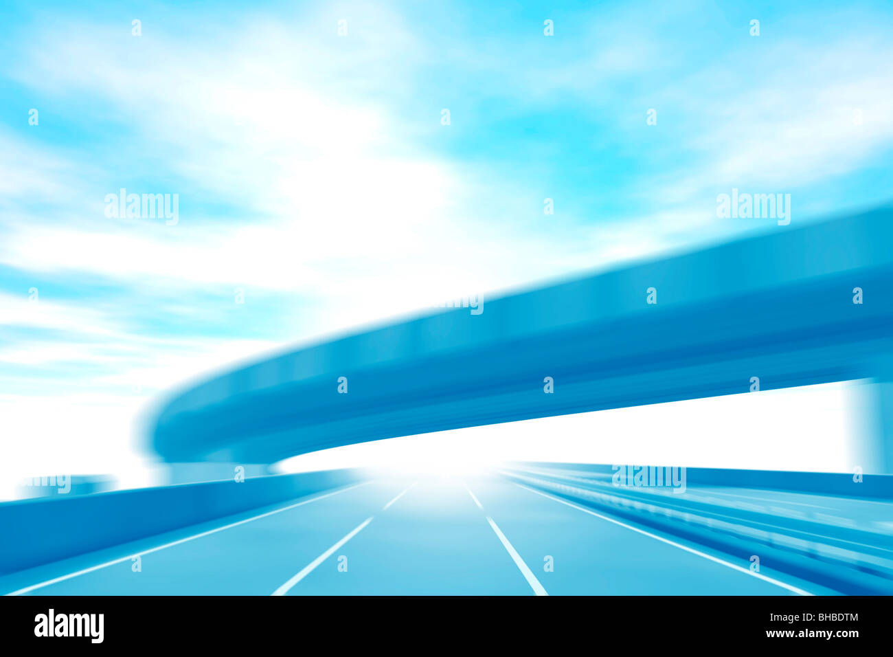 Elevated road and underpass (digital composite Stock Photo - Alamy