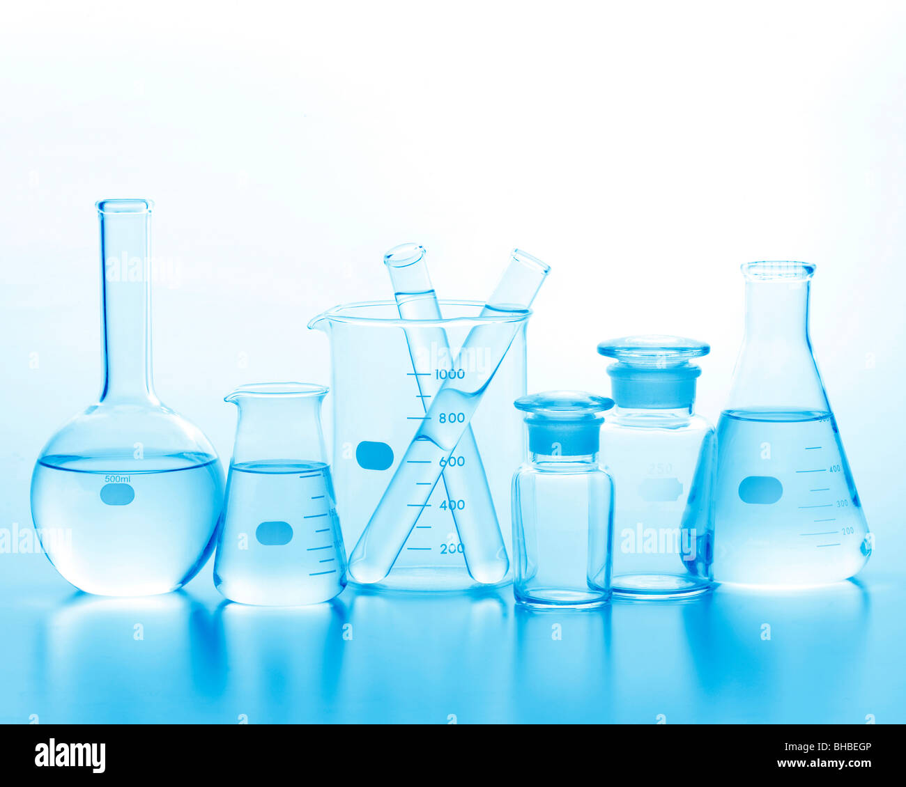 Laboratory flasks and test tubes Stock Photo - Alamy
