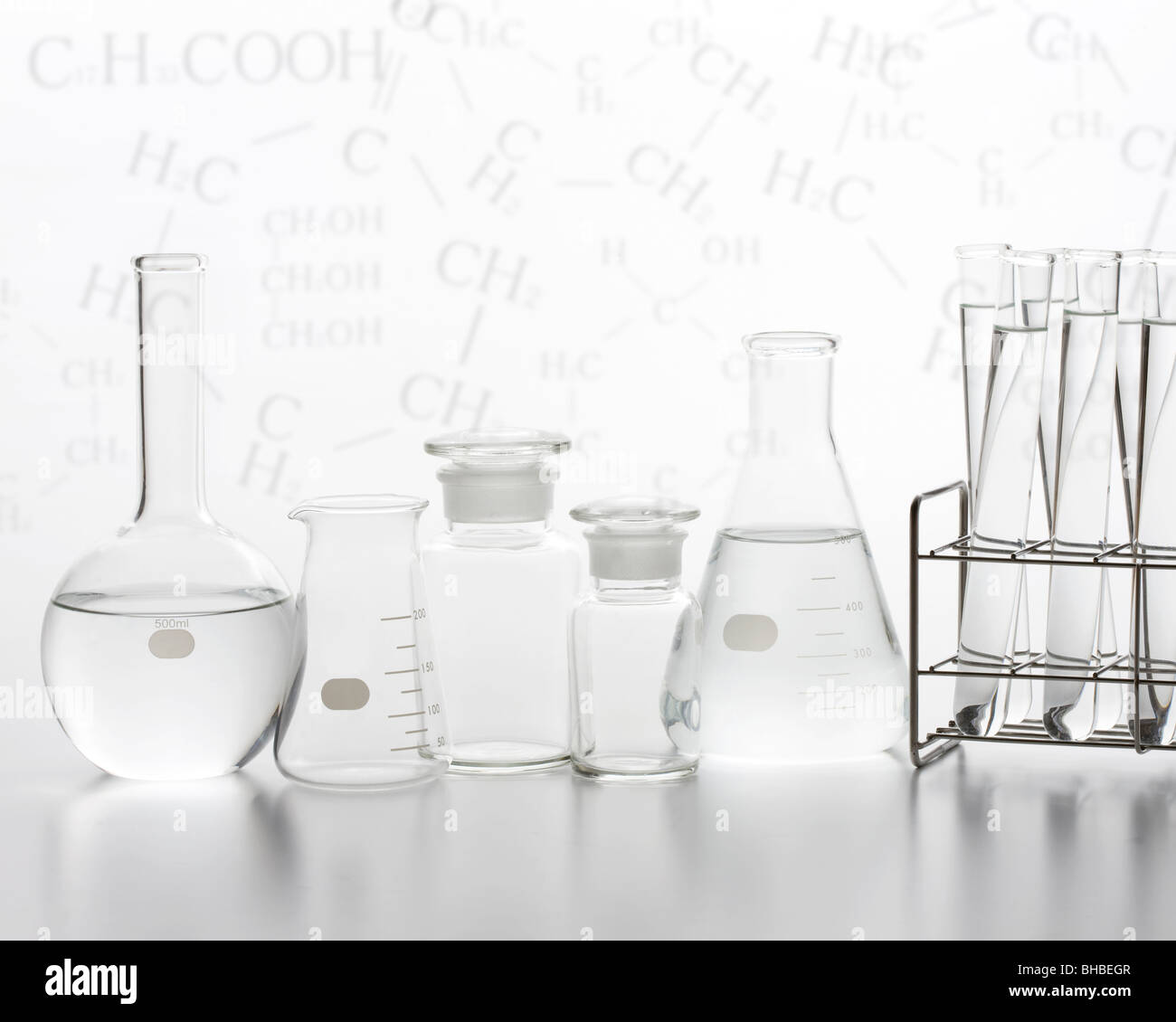 Laboratory flasks and test tubes Stock Photo - Alamy
