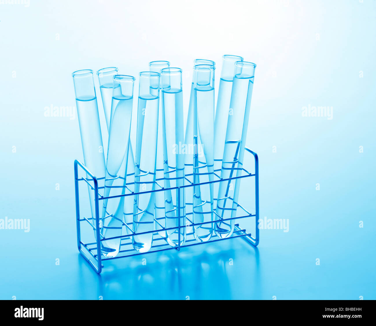 Test tubes in rack, close-up Stock Photo - Alamy