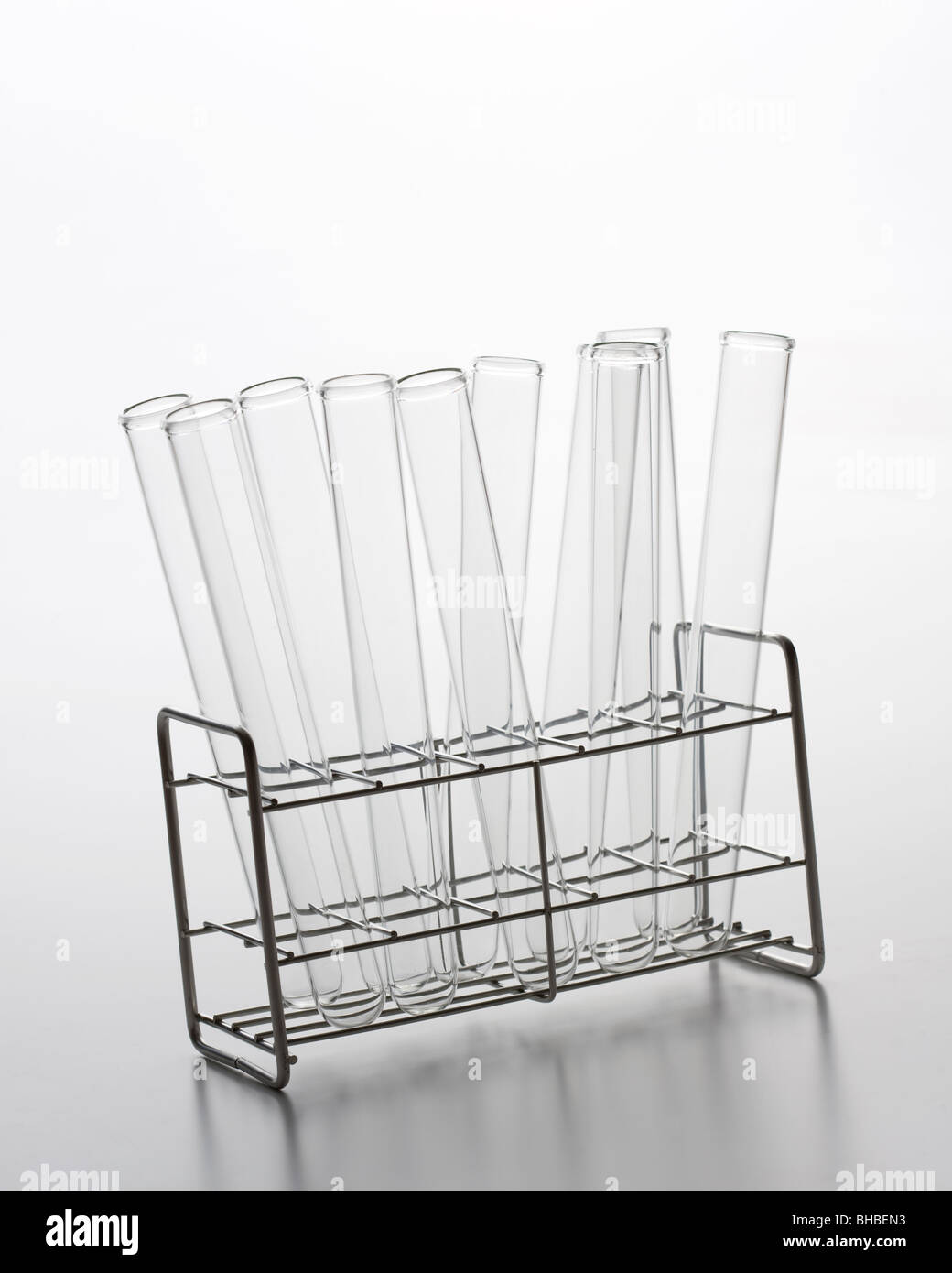 Test tubes in rack, close-up Stock Photo - Alamy