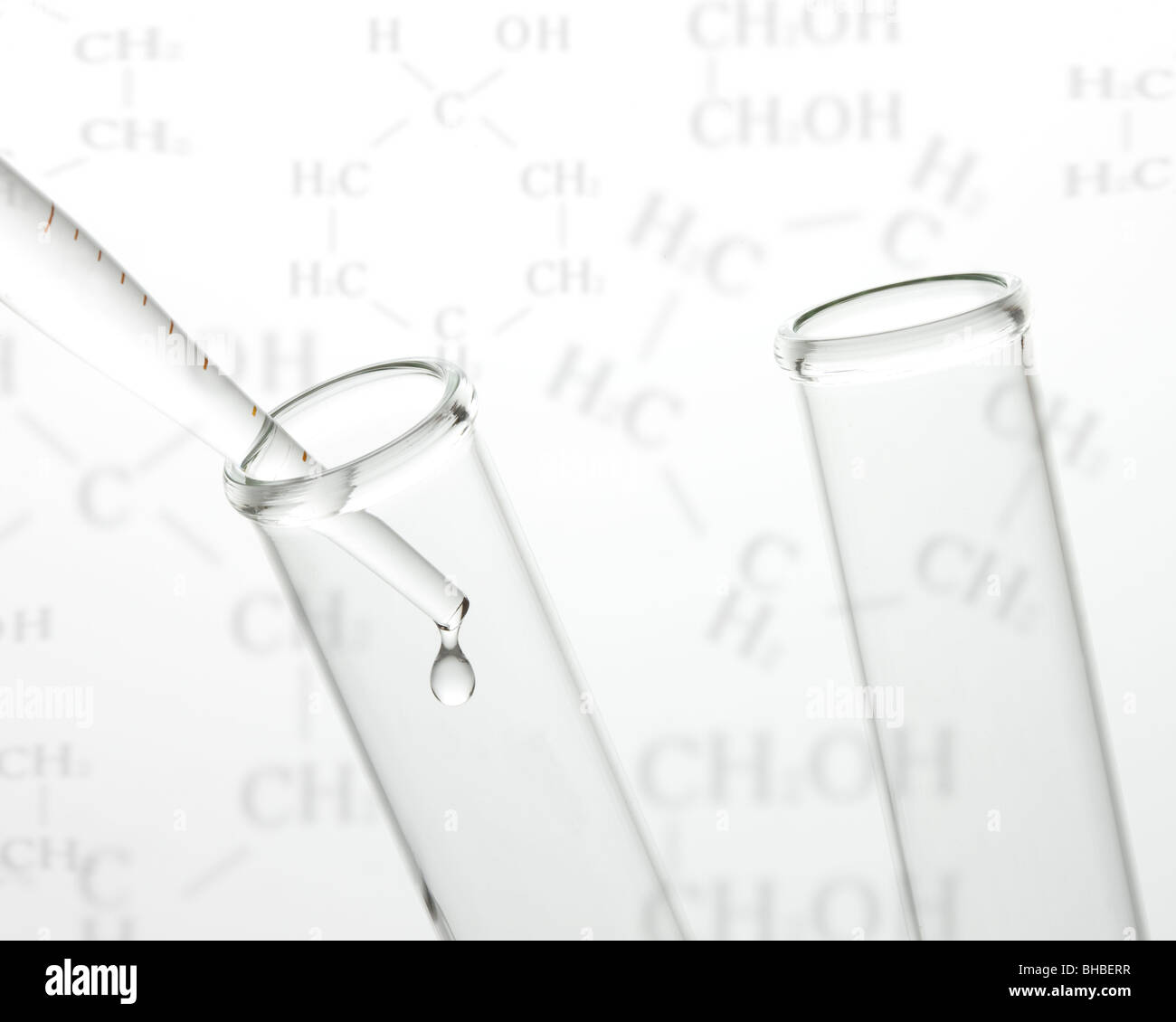 Drop falling from pipette into test tube, close up Stock Photo - Alamy