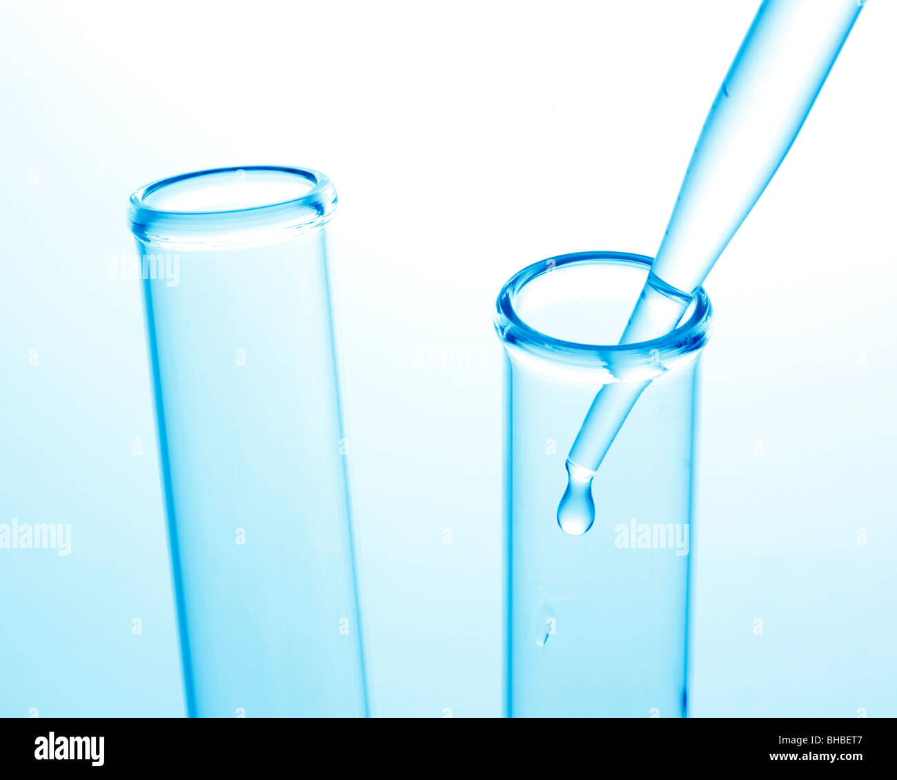 Drop falling from pipette into test tube, close up Stock Photo - Alamy