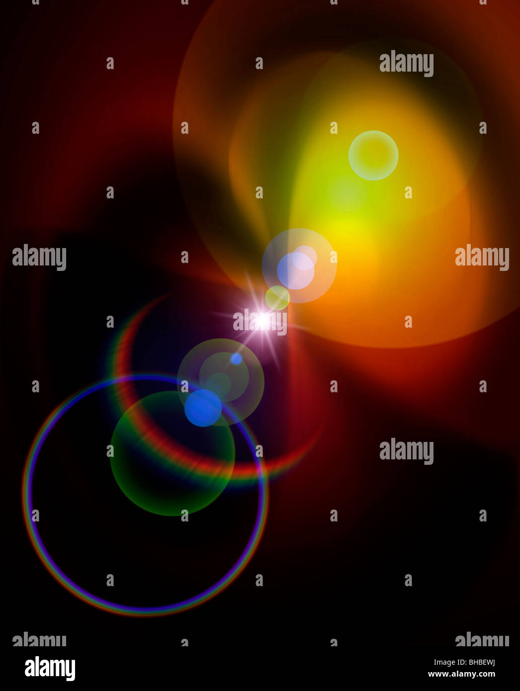 Light beam and circular pattern (digitally generated Stock Photo - Alamy