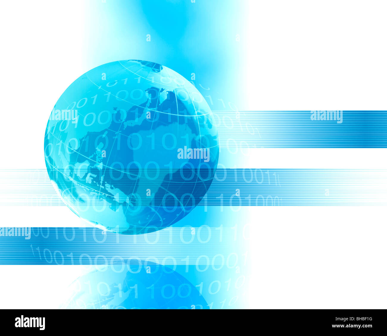 Globe and binary codes (digitally generated Stock Photo - Alamy