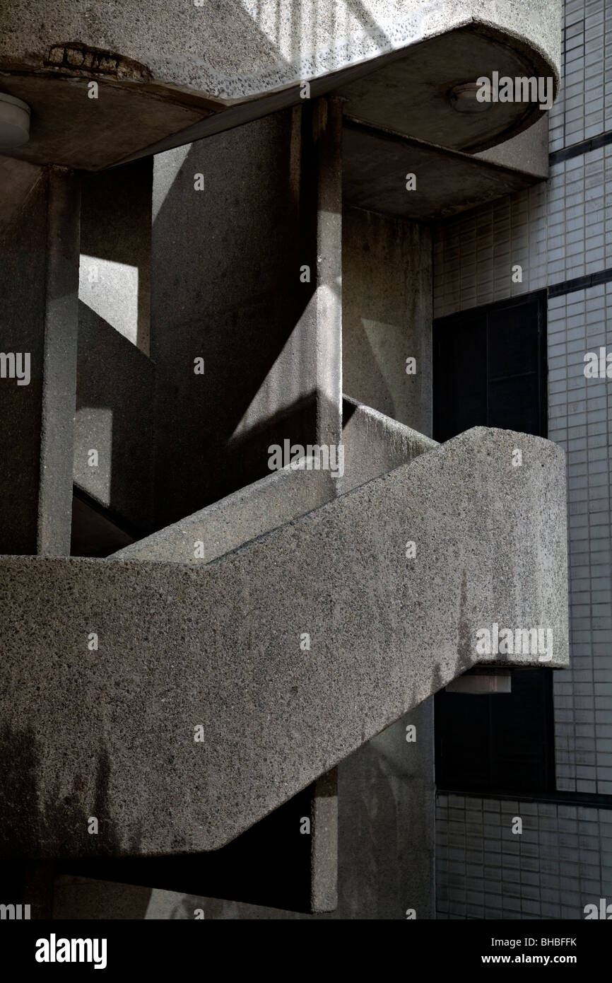 a concrete staircase at the barbican centre in london Stock Photo - Alamy