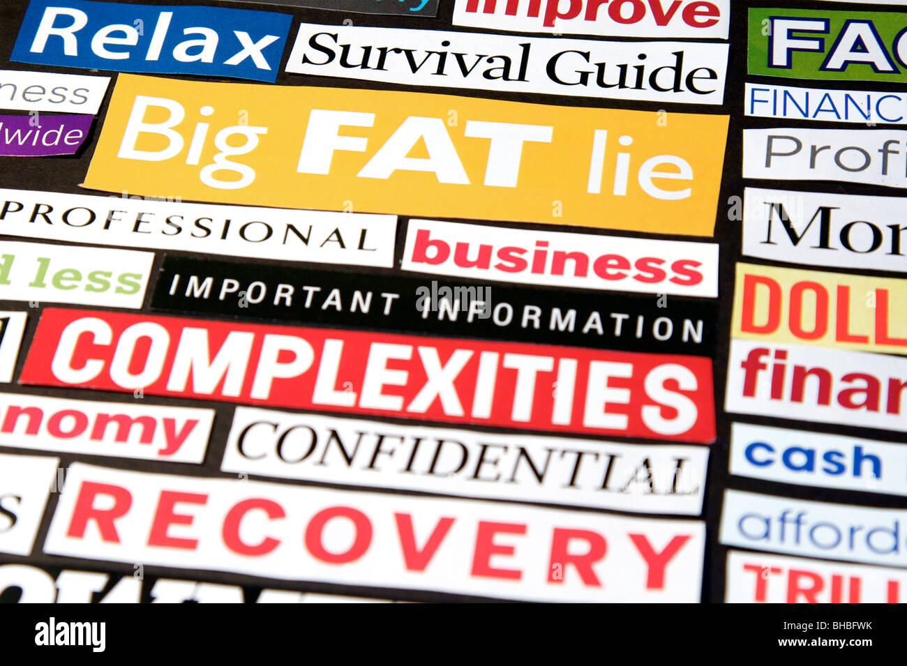 Current events headlines from newspapers and magazines Stock Photo - Alamy