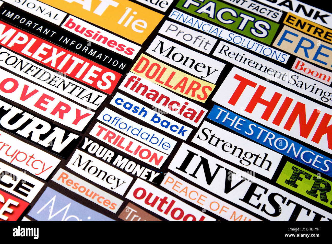 Current events headlines from newspapers and magazines Stock Photo - Alamy