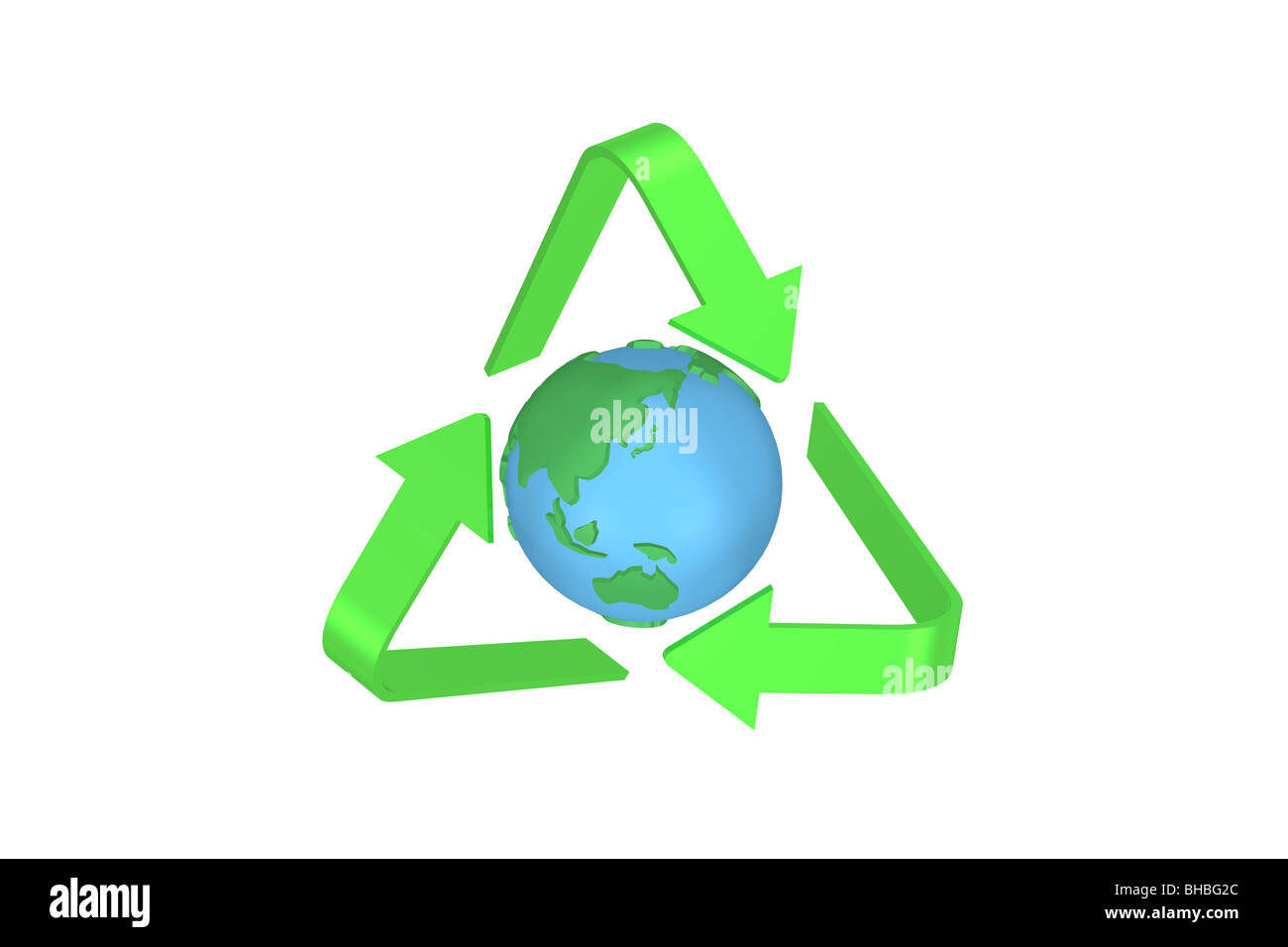 Recycling symbol around globe hi-res stock photography and images - Alamy