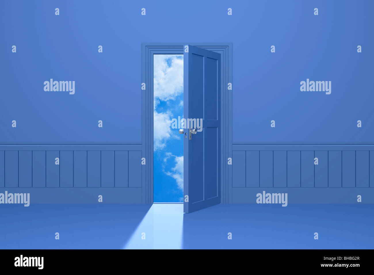 View of open door Stock Photo - Alamy