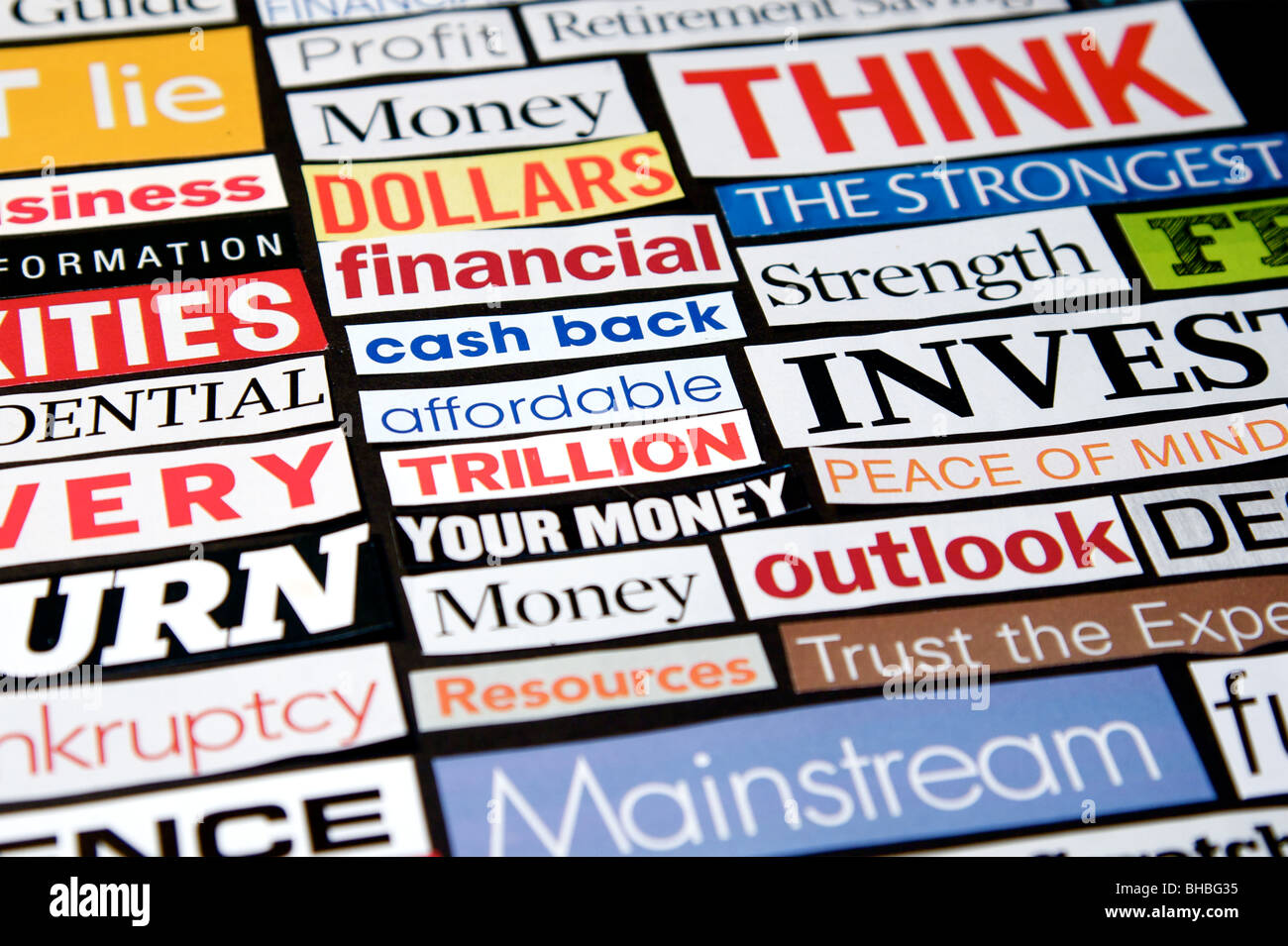 Current events headlines from newspapers and magazines Stock Photo - Alamy