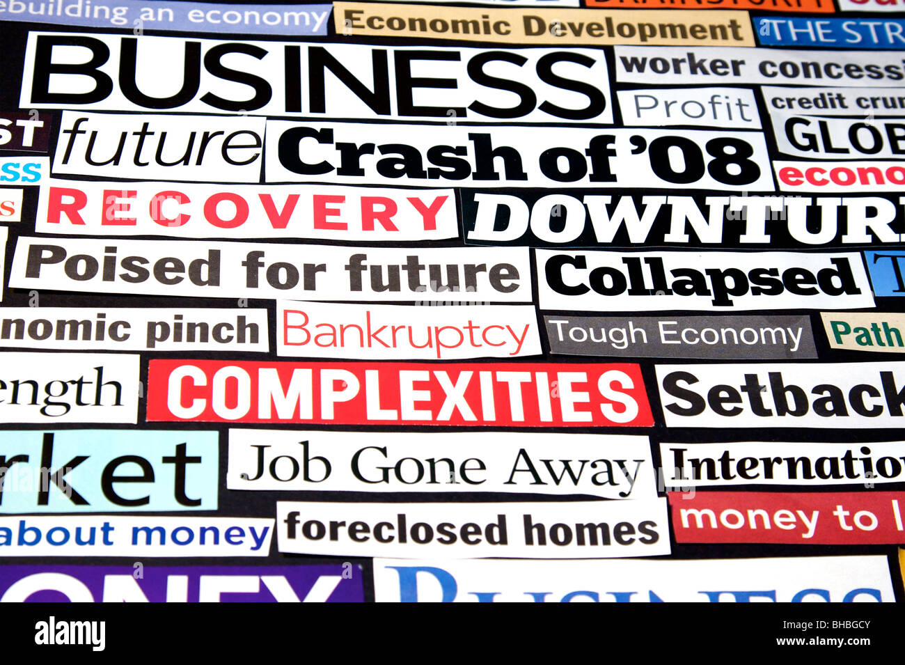 Current events headlines from newspapers and magazines Stock Photo - Alamy