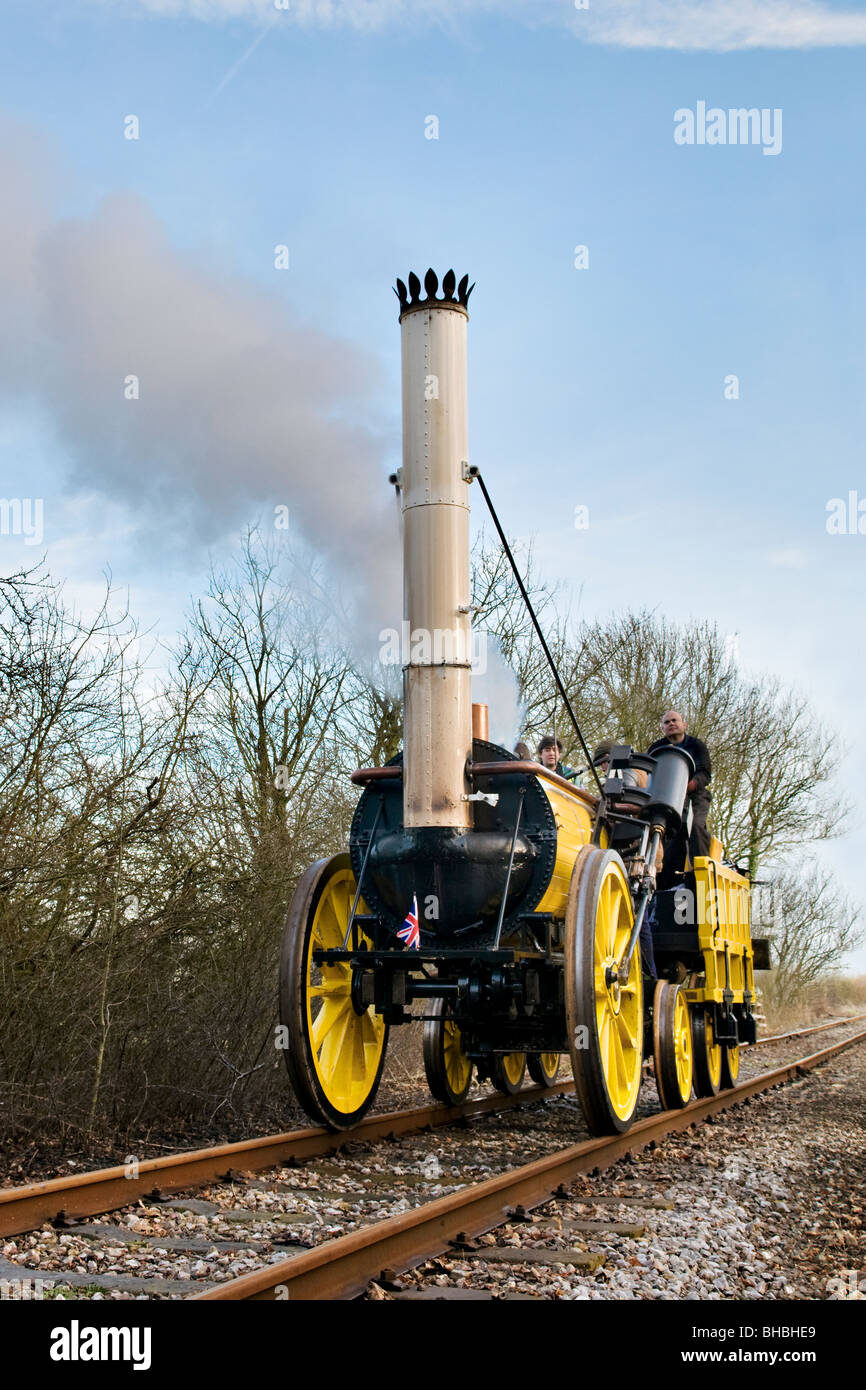 Replica stephensons rocket steam locomotive hi-res stock photography ...