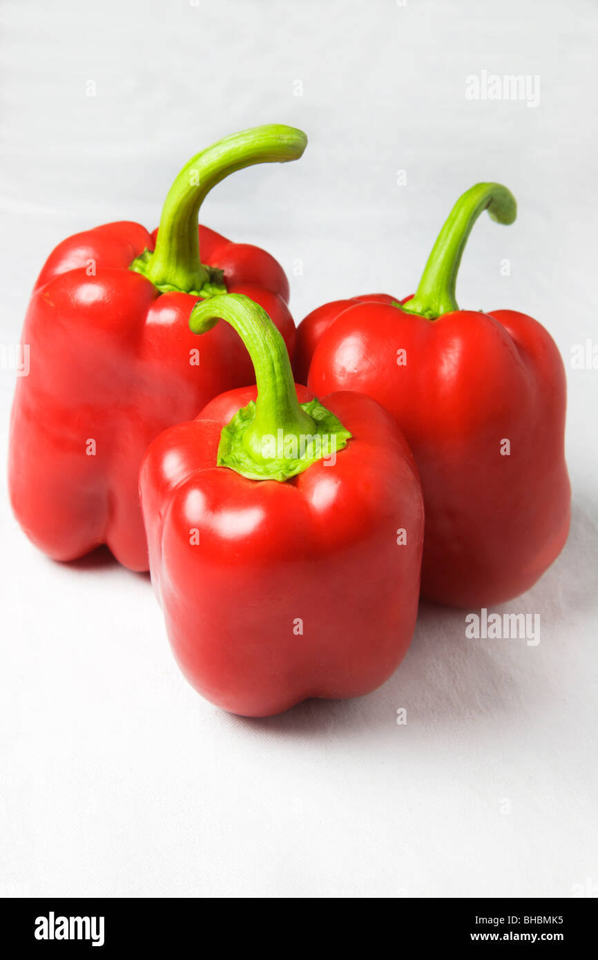 Three red bell peppers hi-res stock photography and images - Alamy