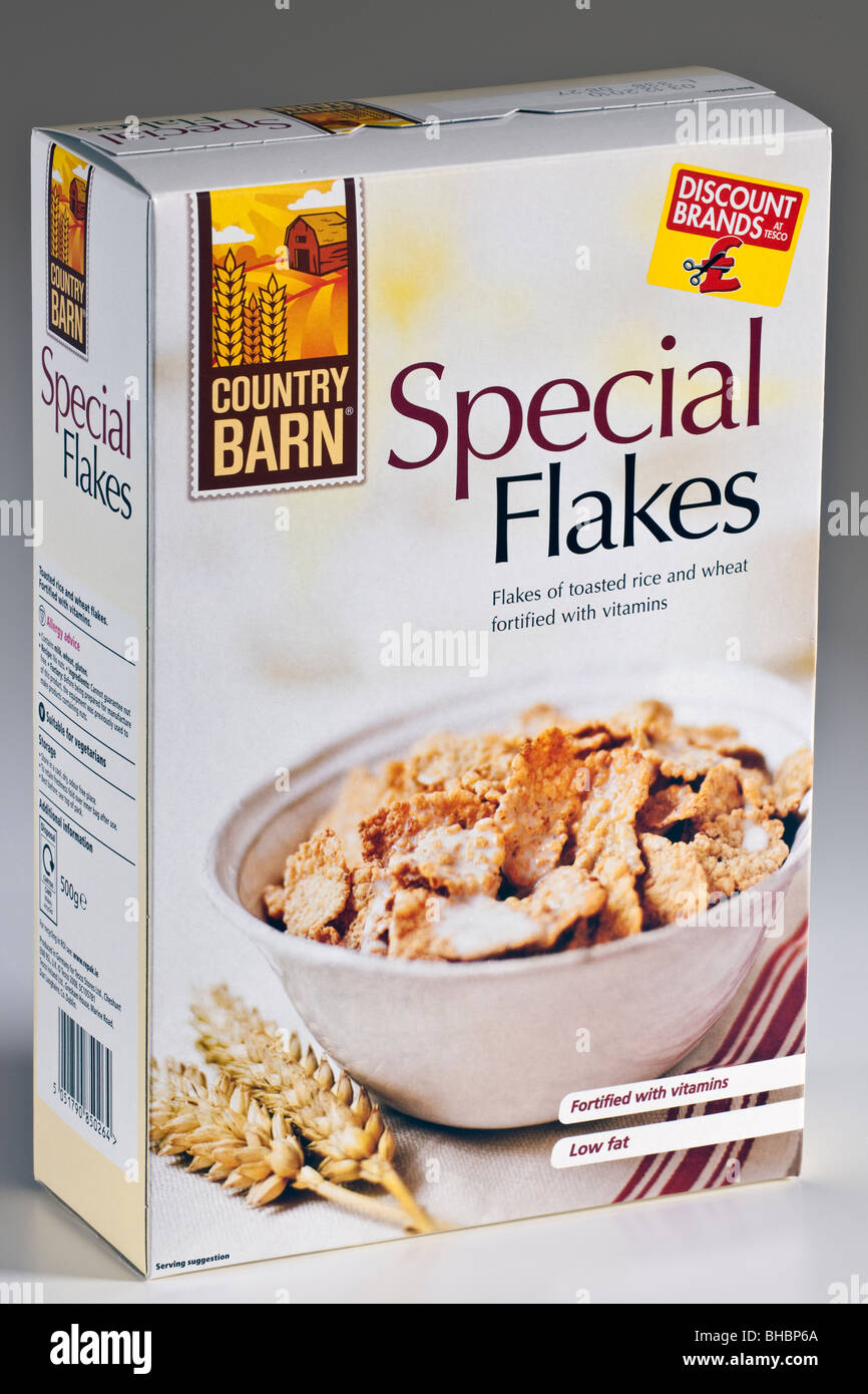 500 gram box of "Country Barn" Special Flakes breakfast cereal Stock ...