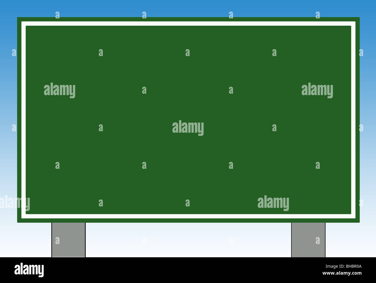 Blank green road sign with copy space and blue sky background Stock ...