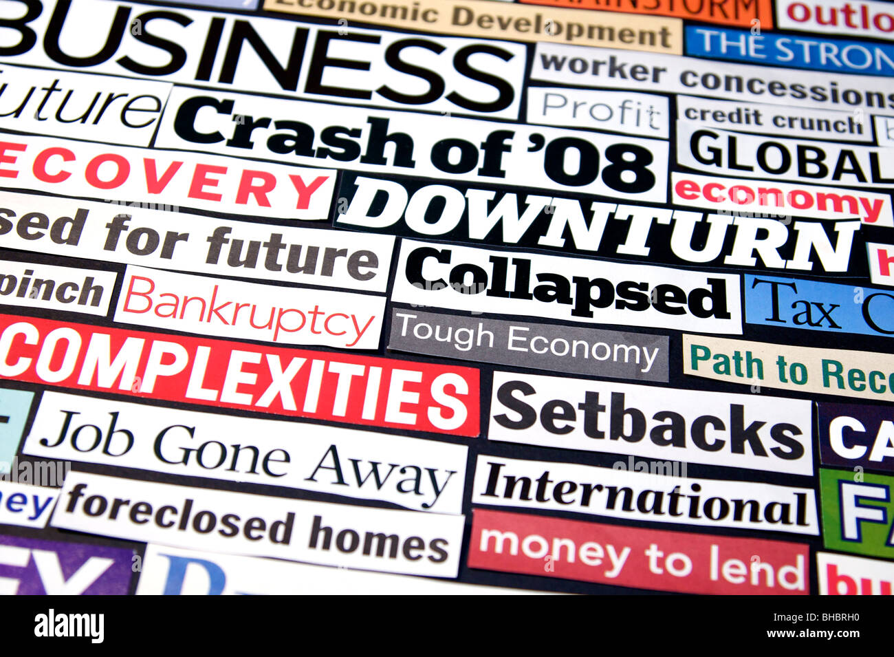 Current events headlines from newspapers and magazines Stock Photo - Alamy