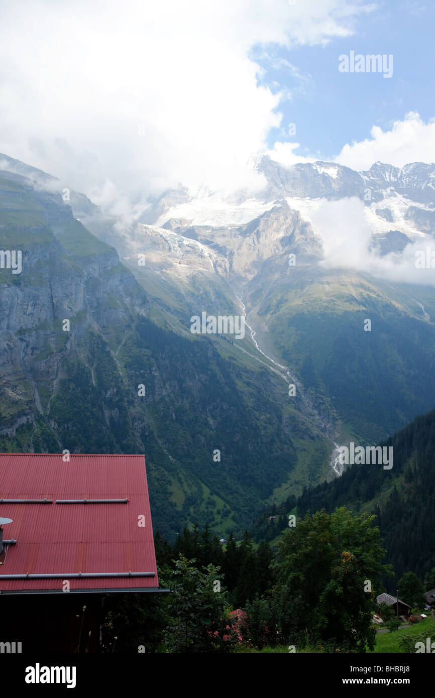 Switzerland town of Gimmelwald Stock Photo - Alamy