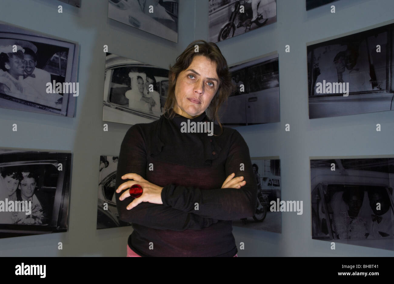 Brazilian artist Rosangela Renno with artwork on show at artes mundi ...