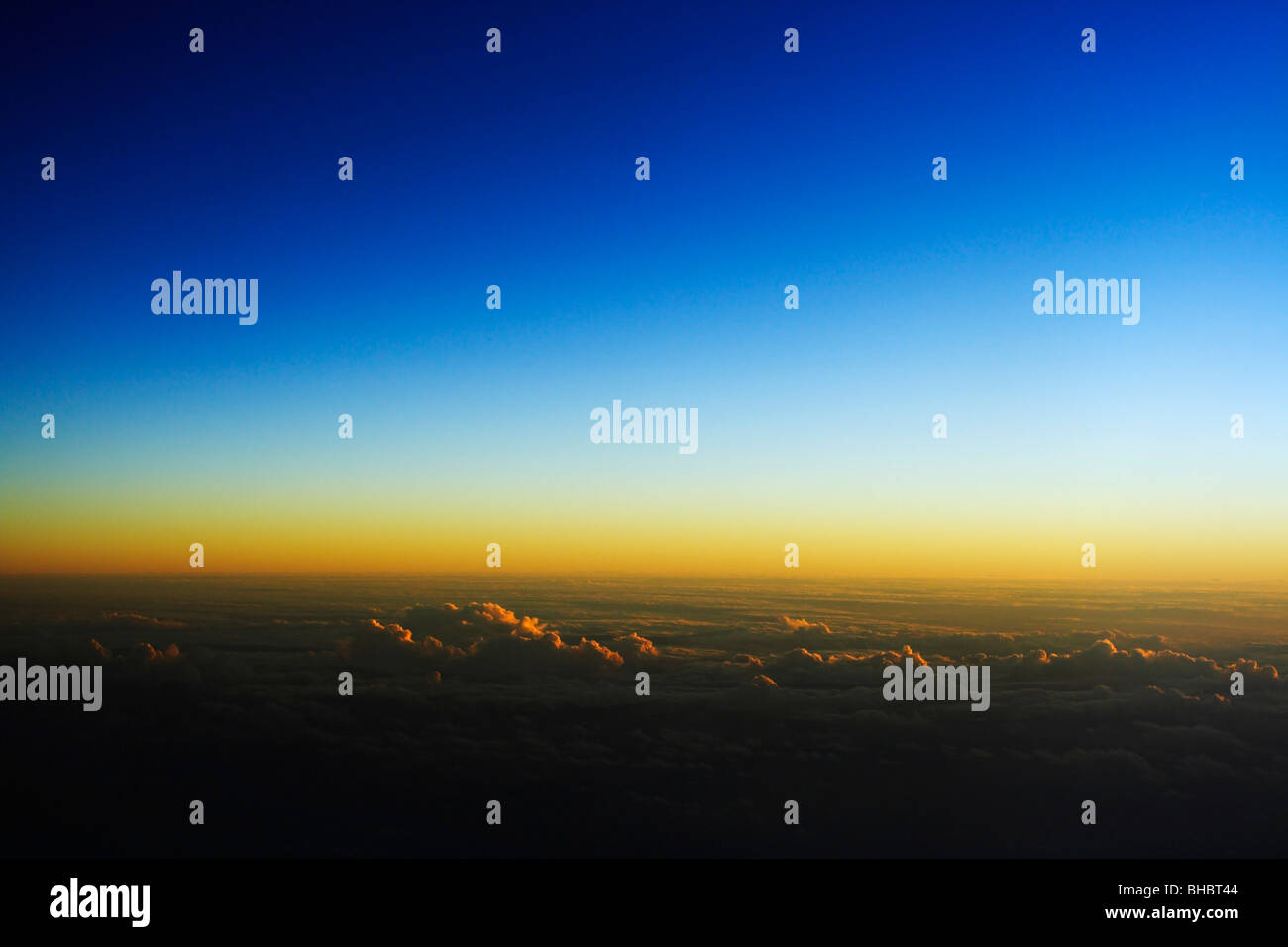 Aerial view of cloud formation at 40,000 feet from an airplane Stock ...