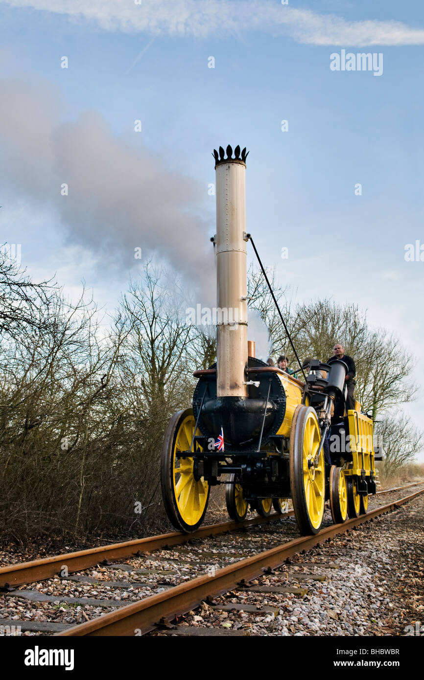 Fully working replica of Stephenson's rocket being tested on the Avon ...