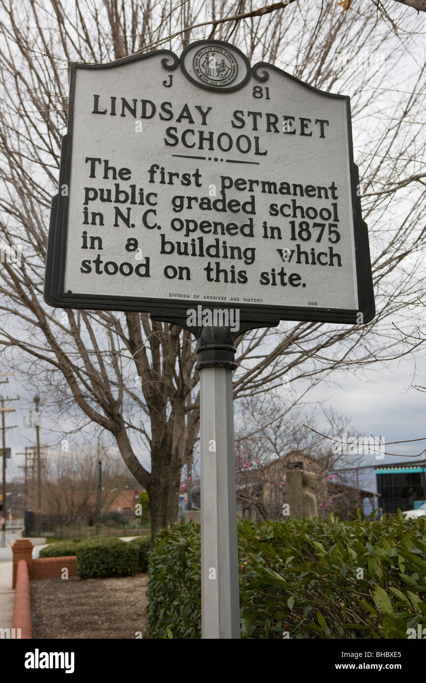 Lindsay Street School The first permanent public graded school in N.C ...