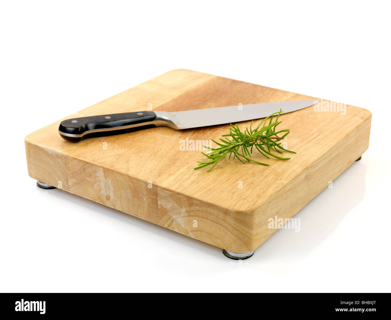 A chopping board isolated against a white background Stock Photo - Alamy