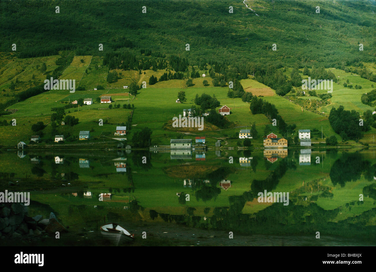 A small farming village in Norway Stock Photo - Alamy
