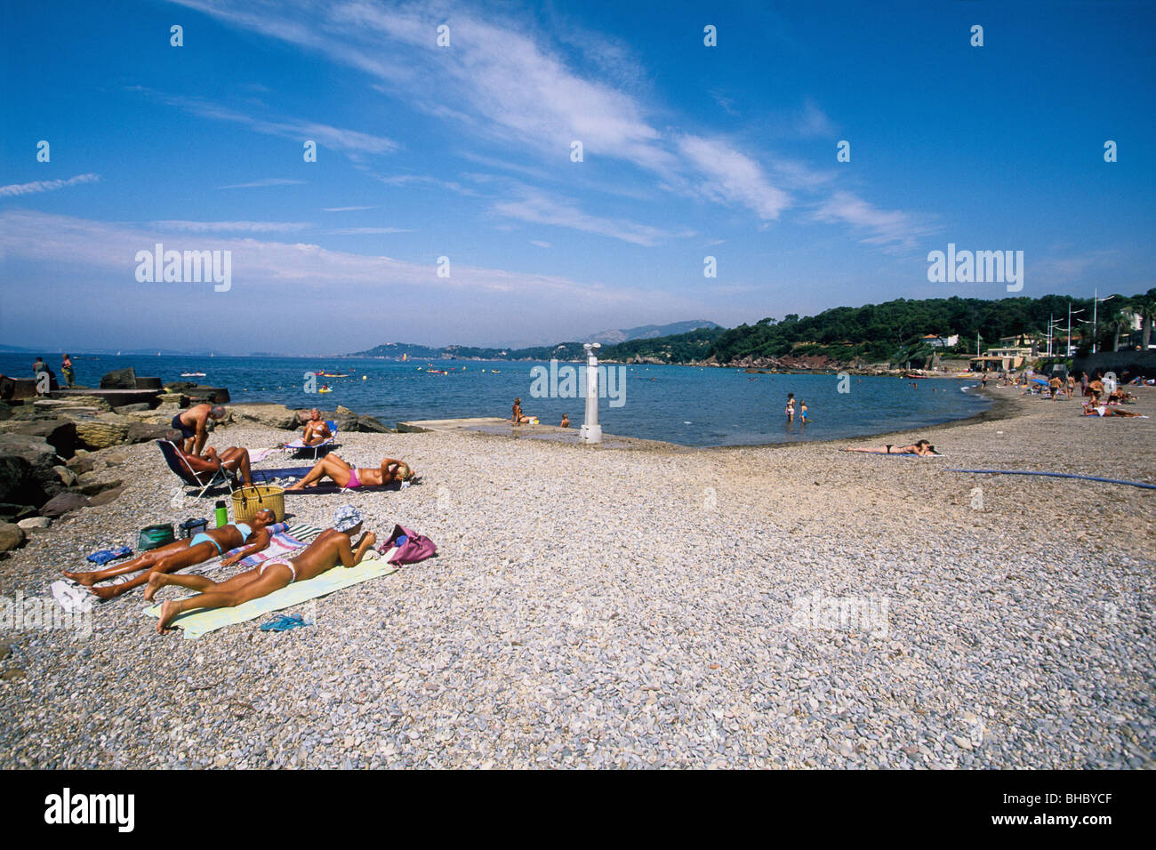 Beach of Portissol near Sanary in southern France Stock Photo - Alamy