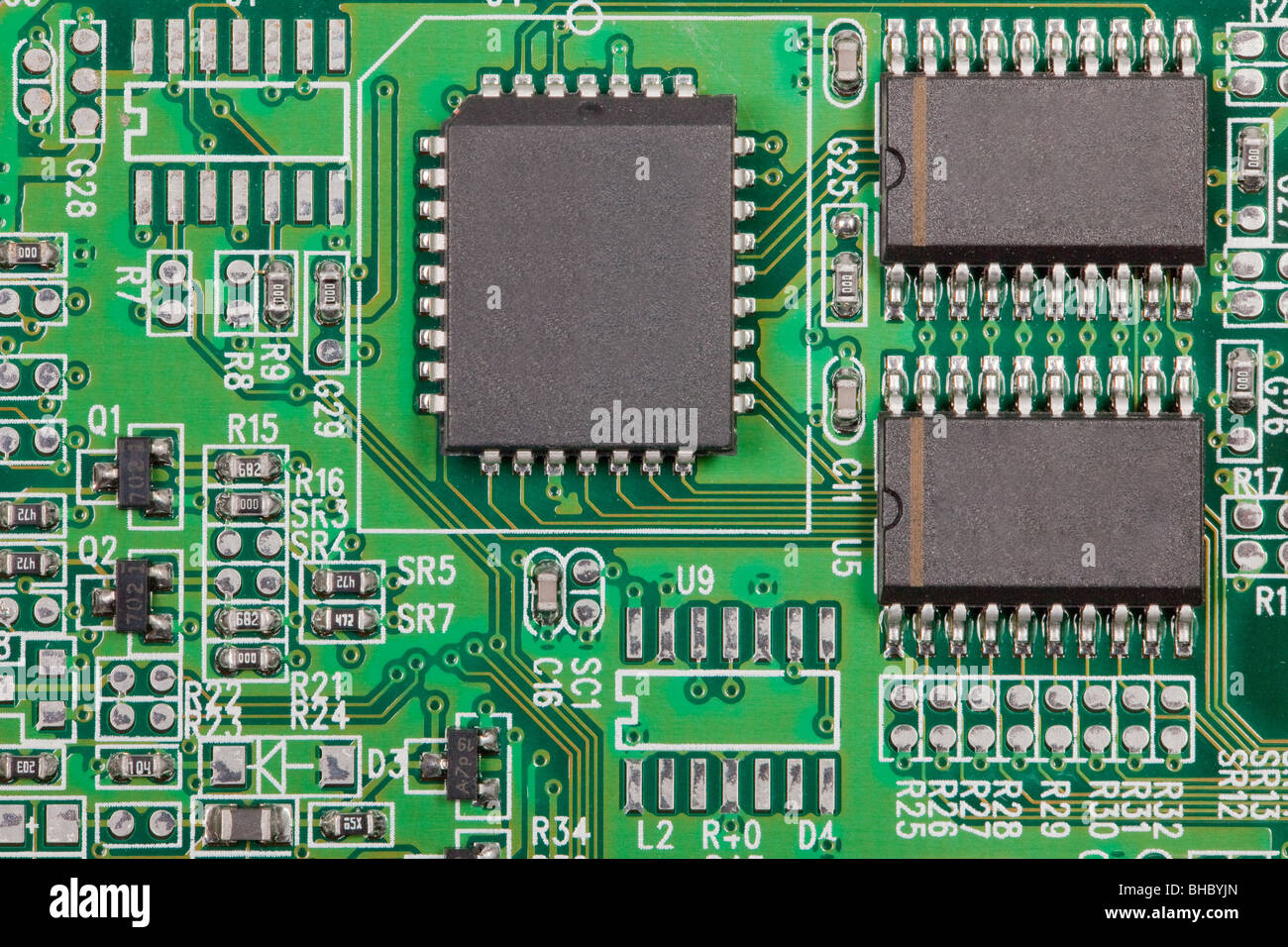 the electronic component on electrical circuit Stock Photo - Alamy