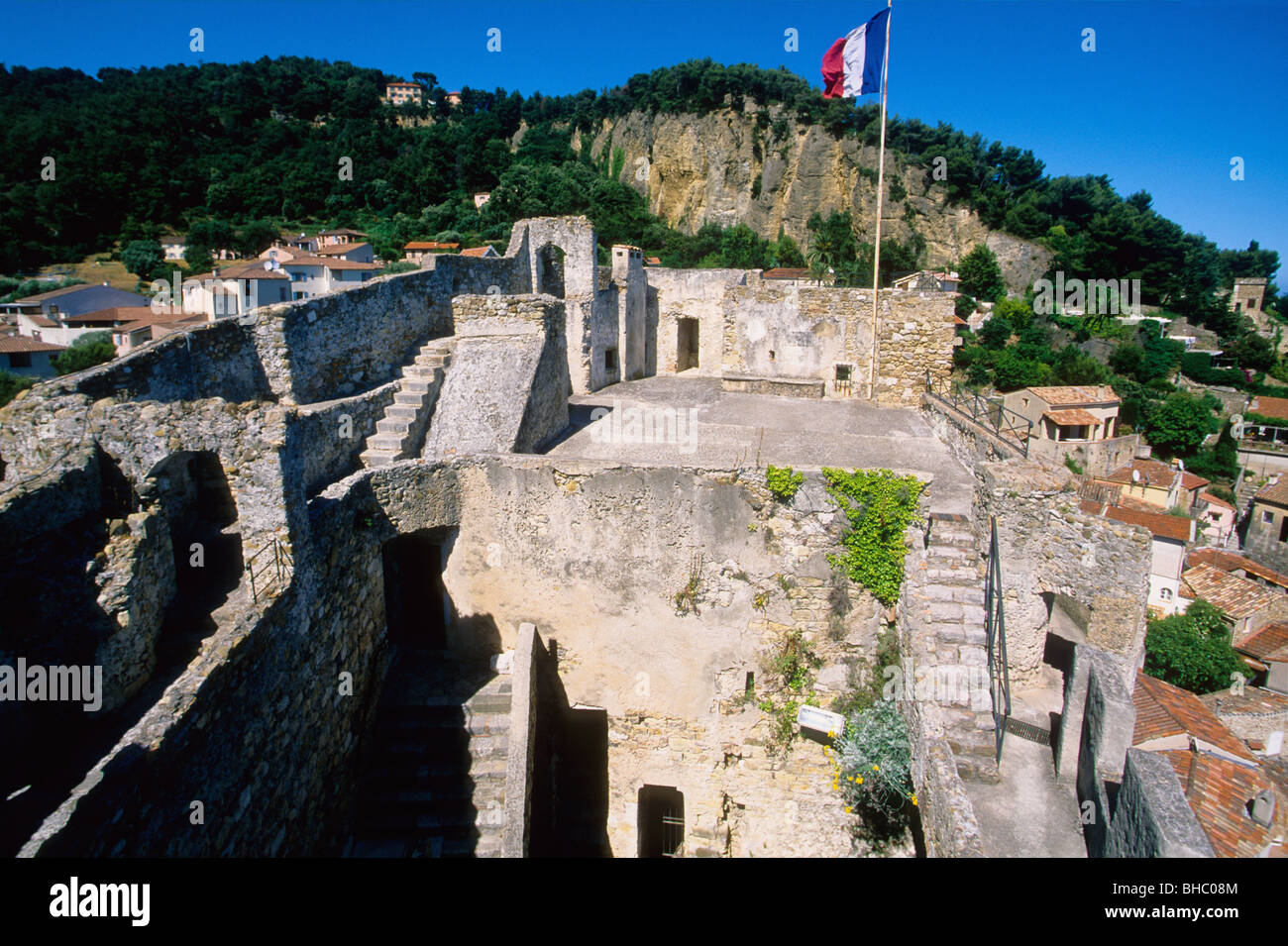 Overview of the Grimaldi medieval castle built on the century 10th into ...