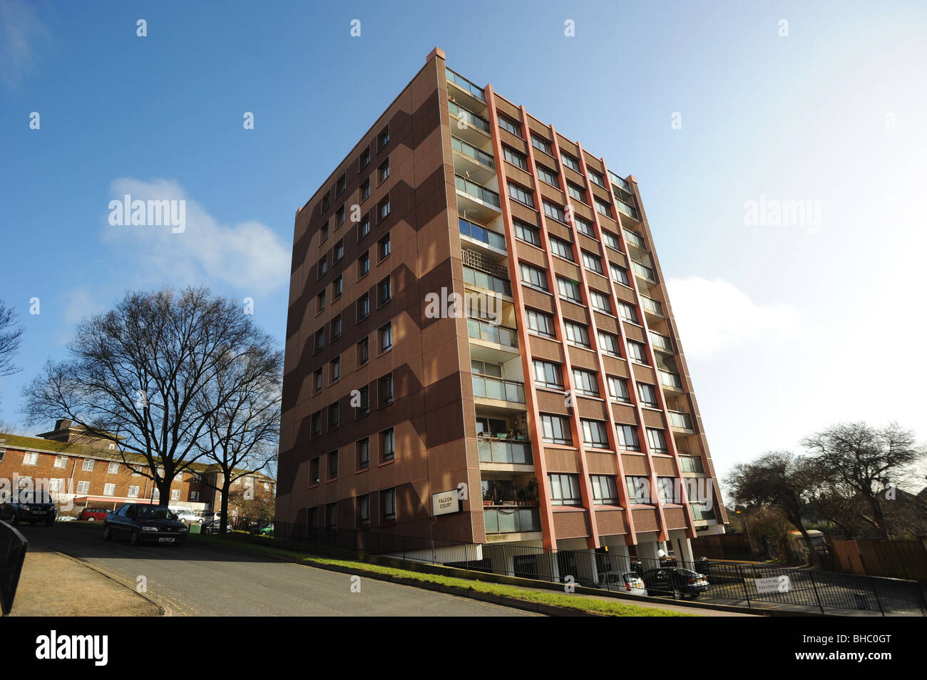 Council house blocks of flats on the whitehawk estate in brighton Stock ...