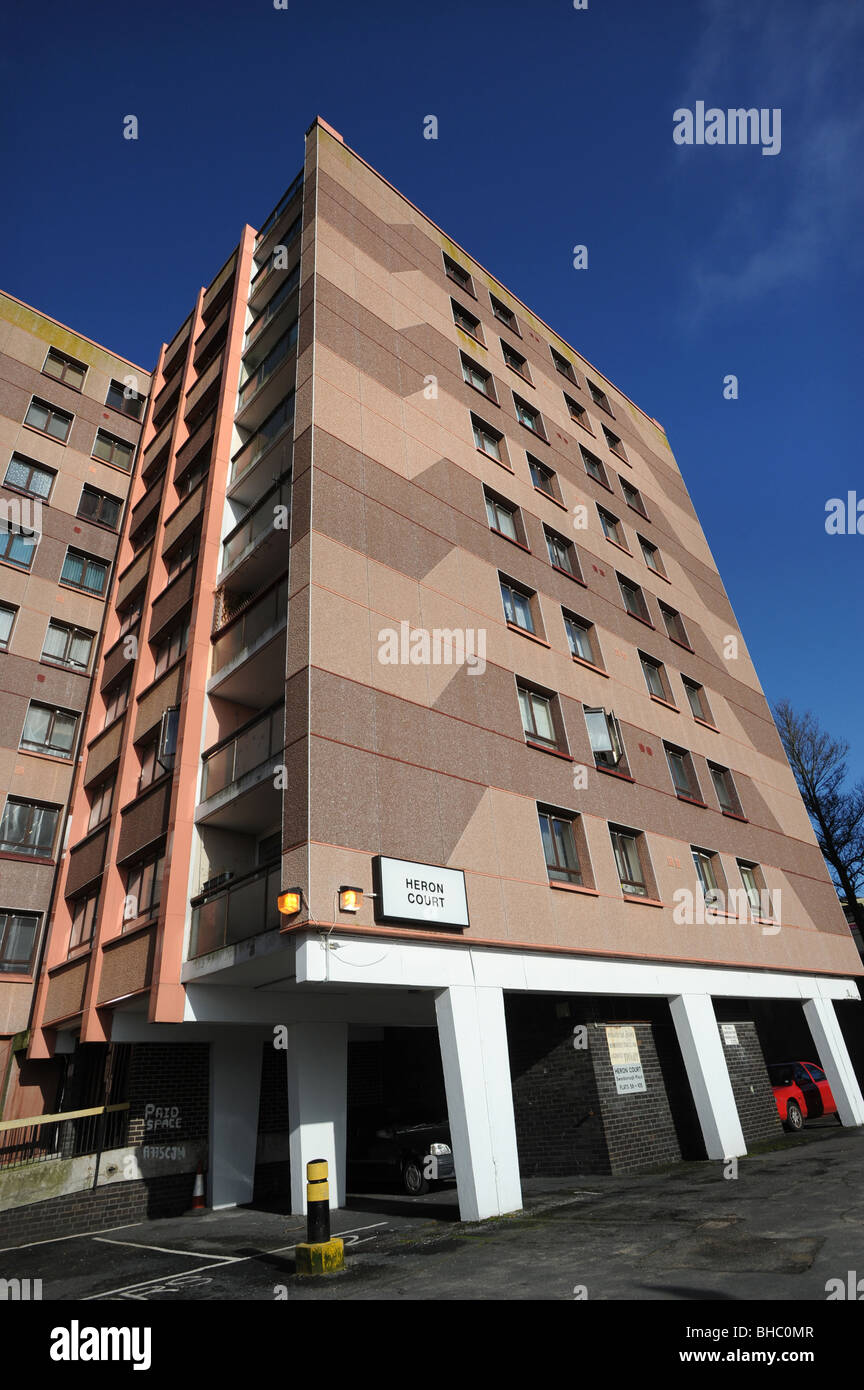 Council house blocks of flats on the whitehawk estate in brighton Stock ...