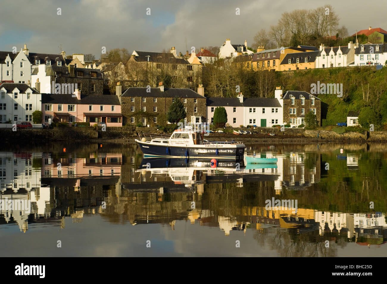 Portree harbour, viewed from the sea, Isle of Skye Stock Photo - Alamy