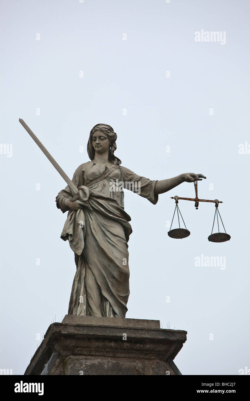Statue of Justice. Dublin Castle. Dublin, Ireland Stock Photo - Alamy