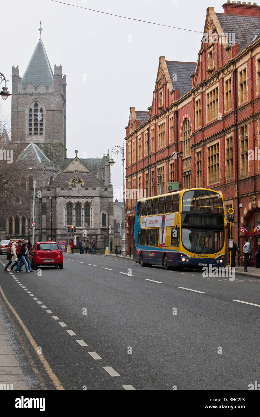 View of Lord Edward Street. Dublin, Ireland Stock Photo - Alamy